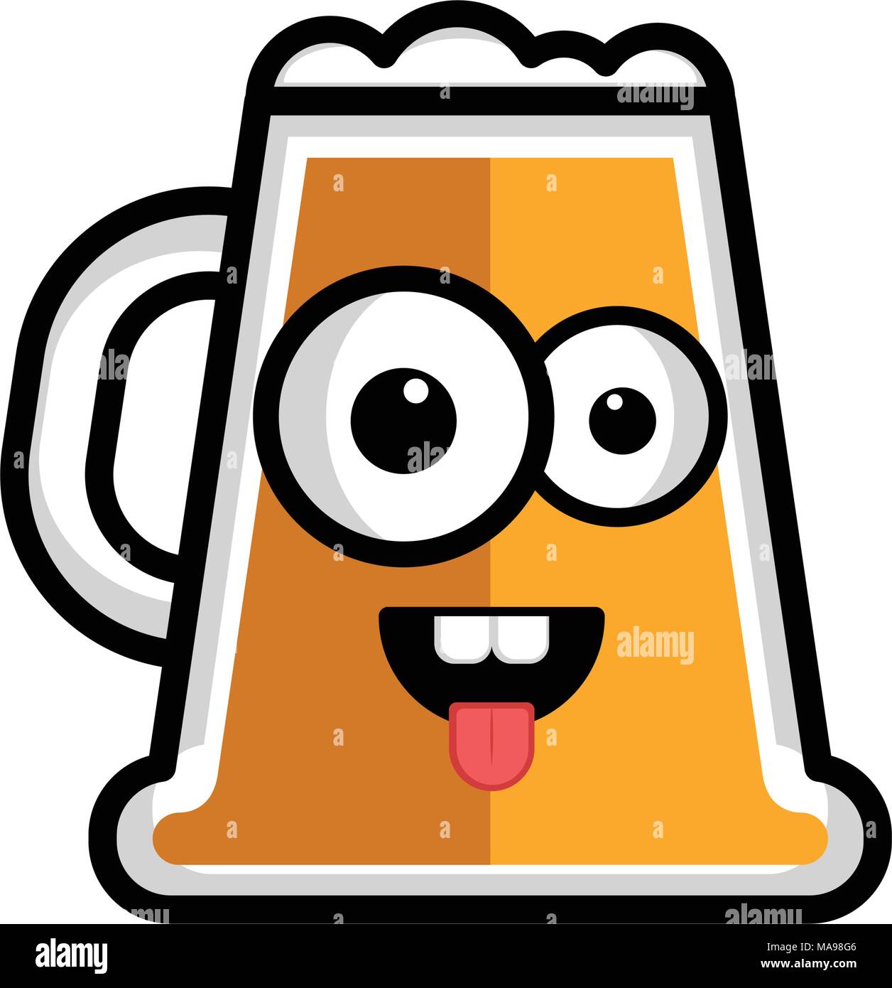 Happy beer cartoon character Stock Vector Image & Art - Alamy