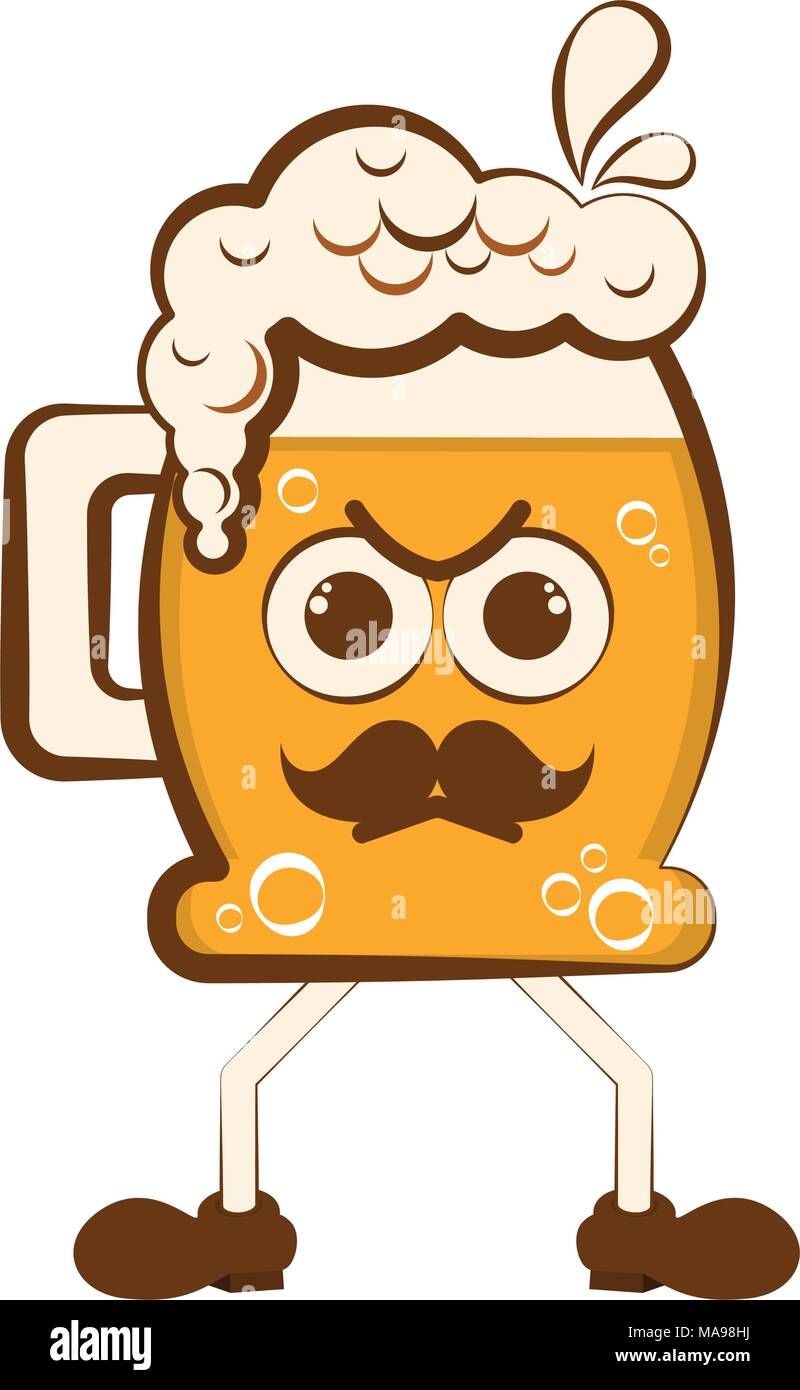 Vintage angry beer cartoon character Stock Vector Image & Art - Alamy