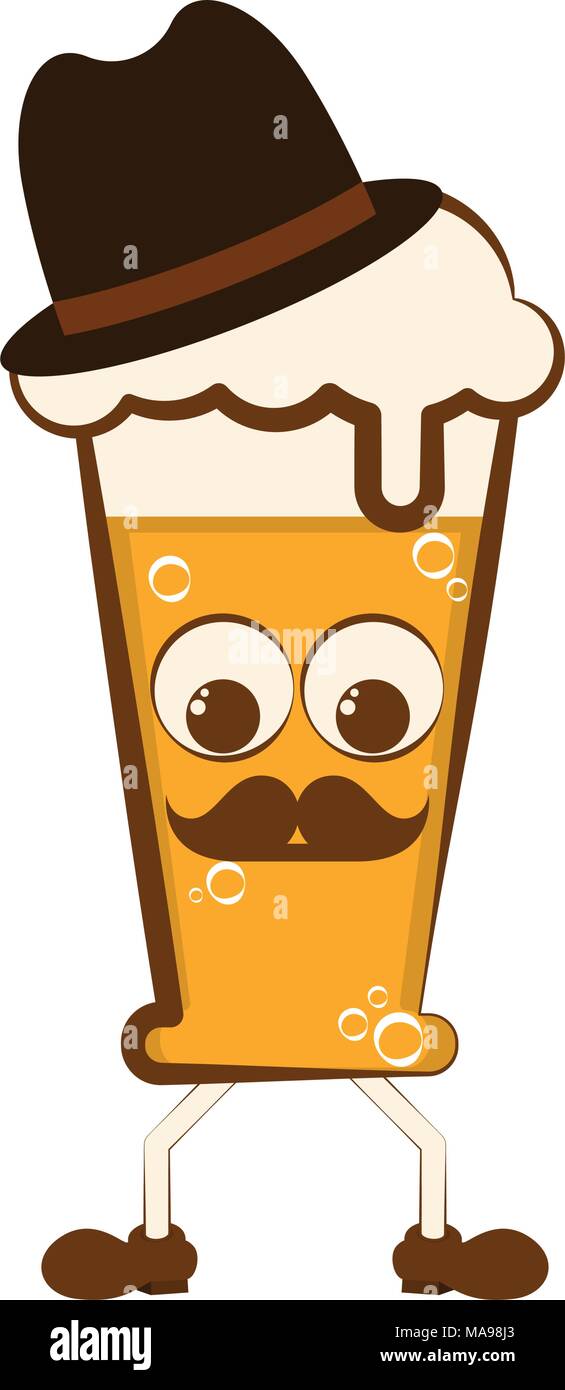 Vintage happy beer cartoon character Stock Vector Image & Art - Alamy