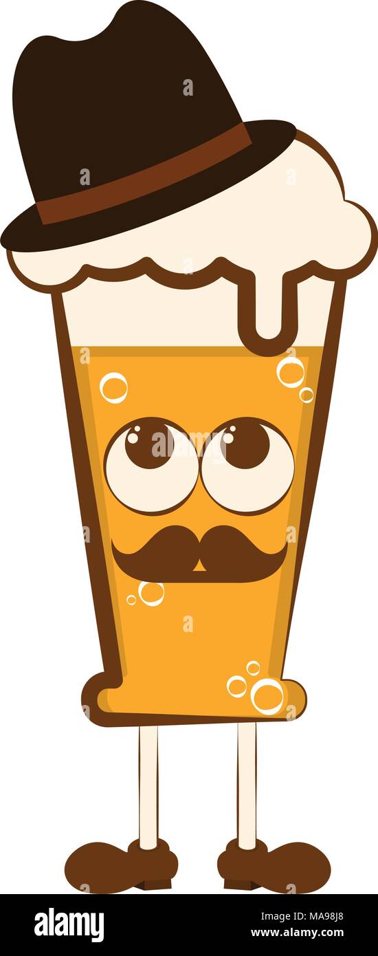 Vintage happy beer cartoon character Stock Vector Image & Art - Alamy