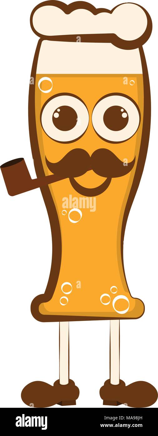 Vintage happy beer cartoon character Stock Vector Image & Art - Alamy