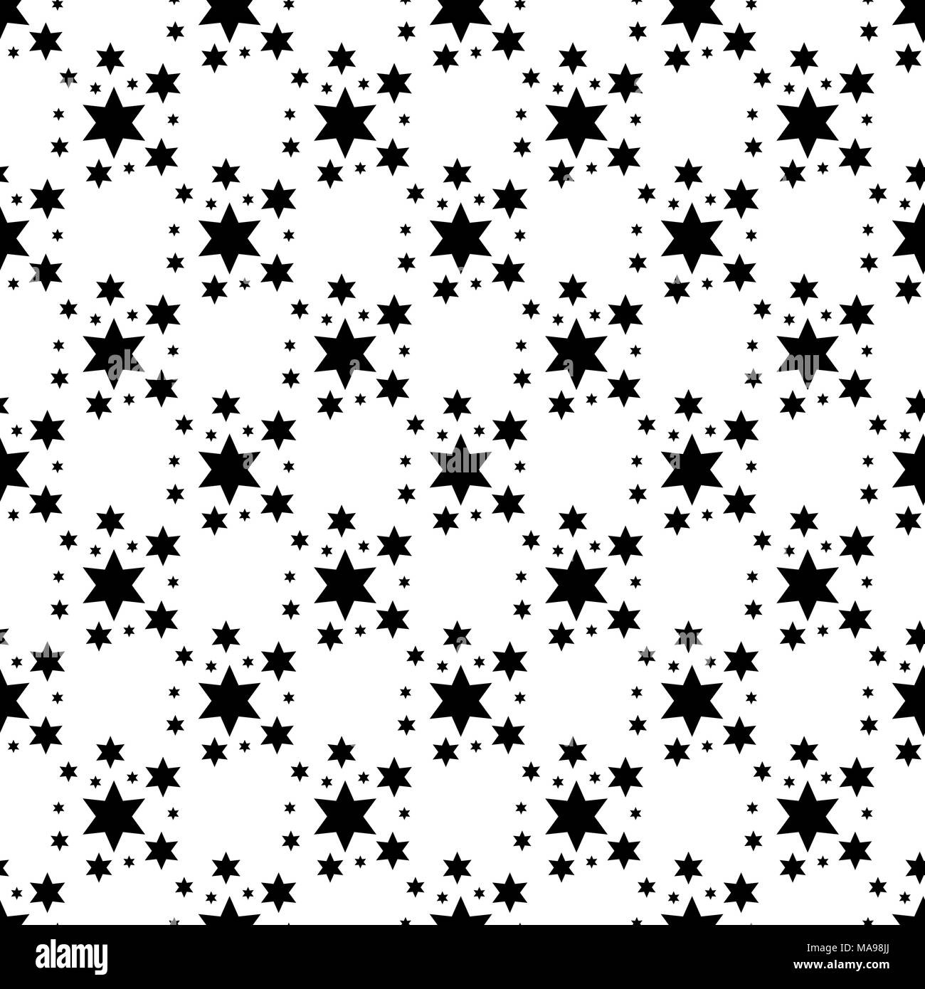 Stars Seamless Pattern. The vector image. Starry night sky Stock Vector ...