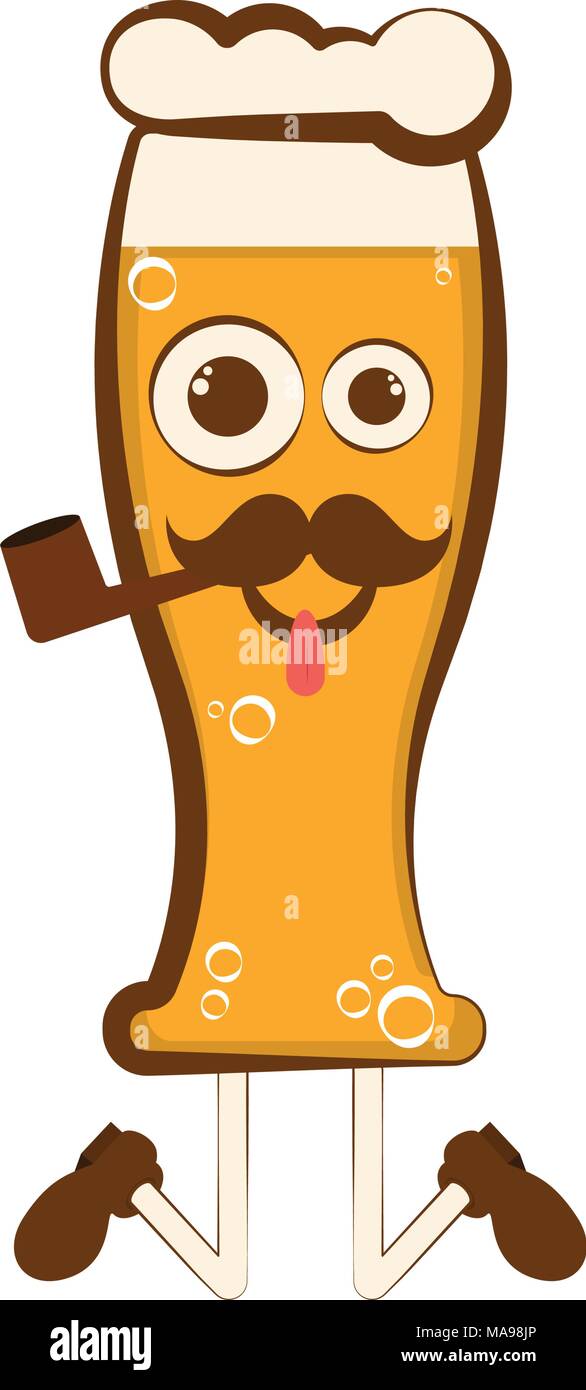 Vintage happy beer cartoon character Stock Vector Image & Art - Alamy