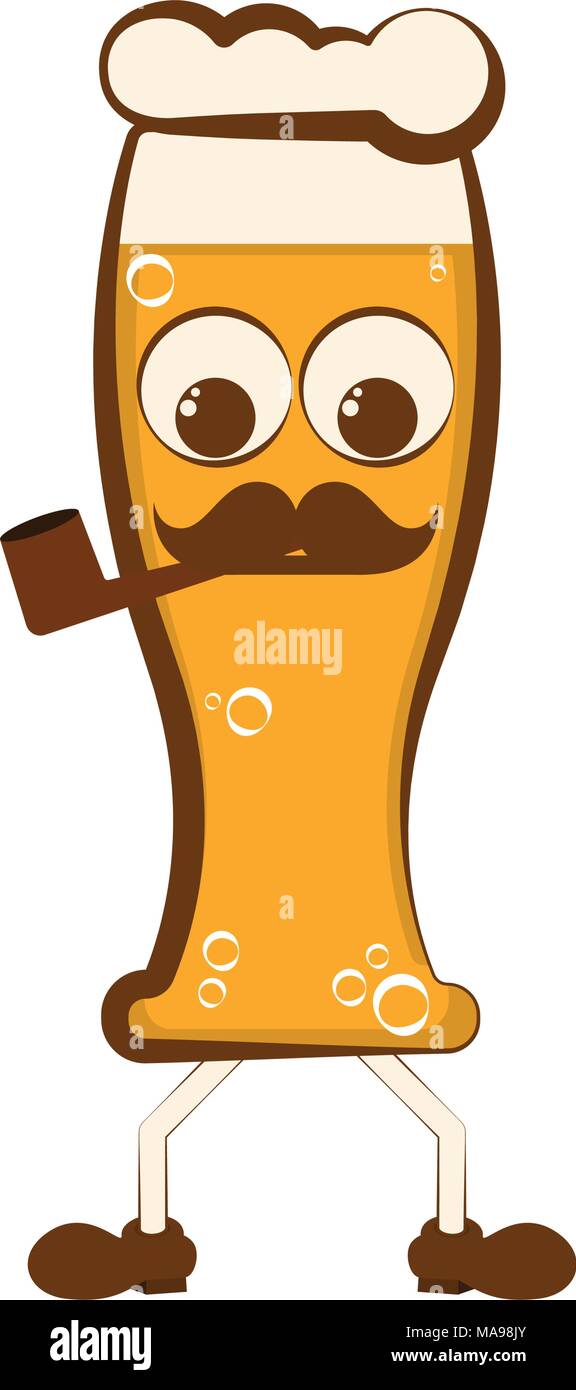 Vintage happy beer cartoon character Stock Vector Image & Art - Alamy
