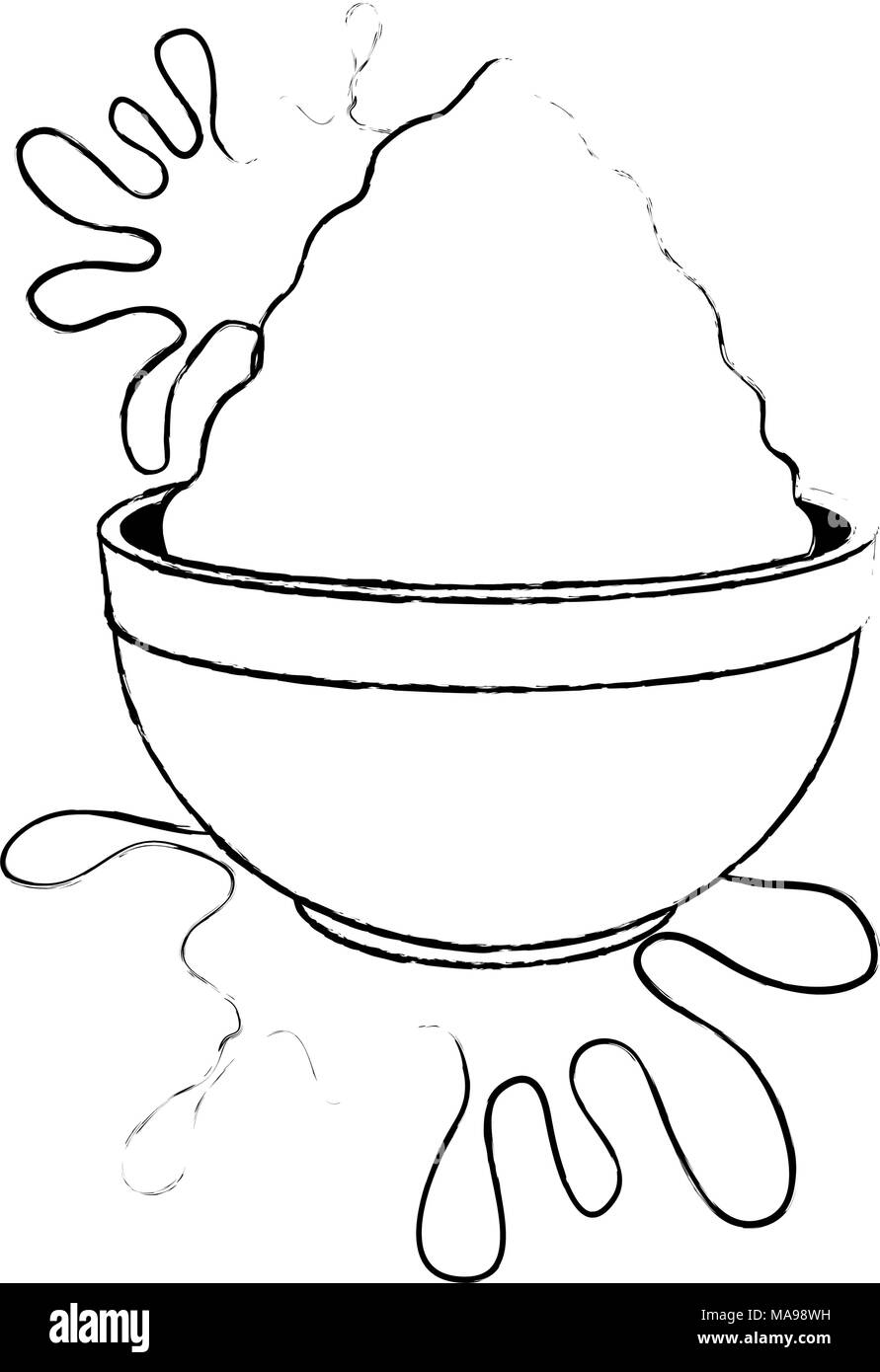 ceramic container with color powder holy celebration vector ...