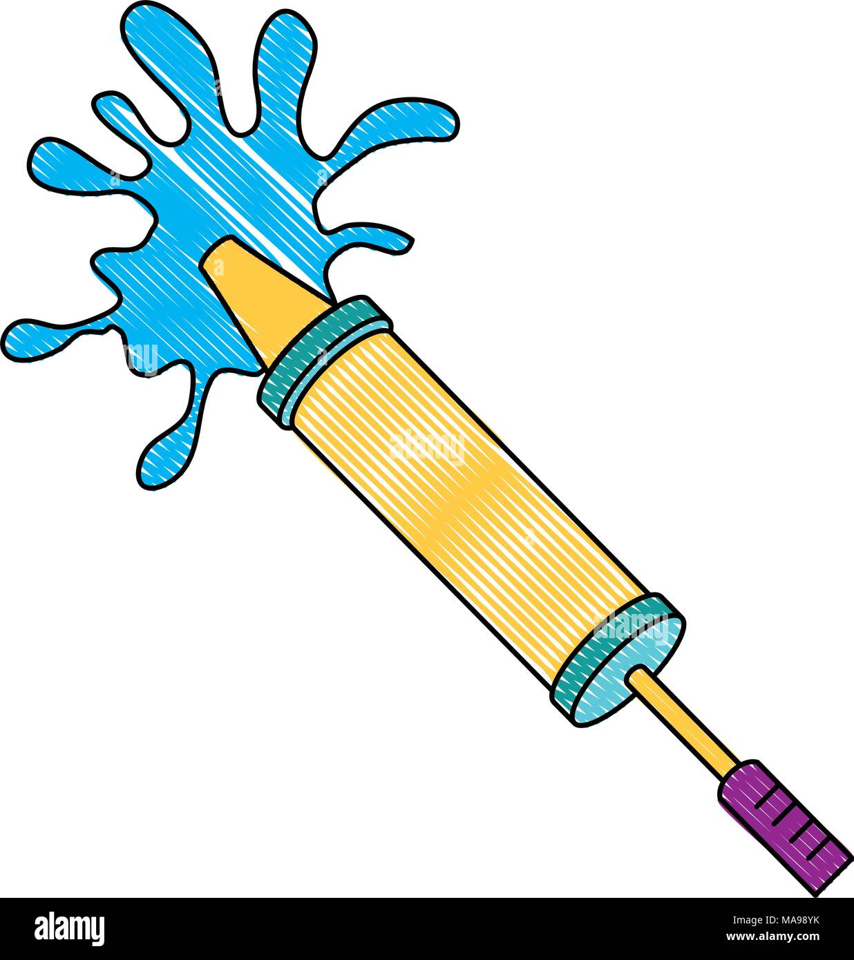 foam water splash gun toy vector illustration design Stock Vector Image ...