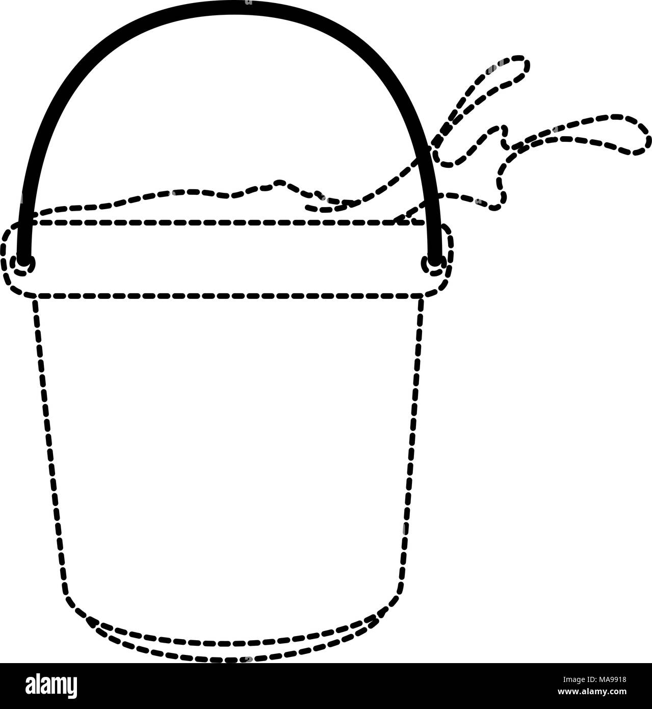 color powder in bucket plastic holy celebration vector illustration ...