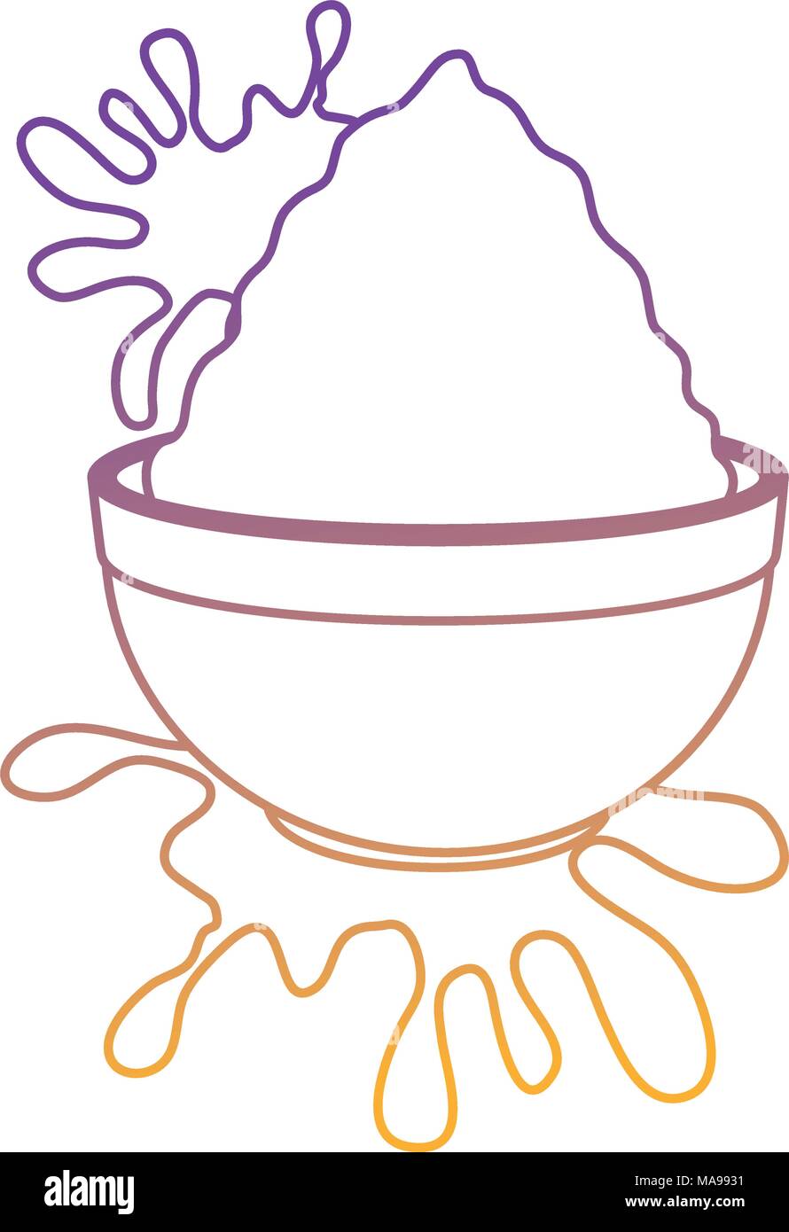 ceramic container with color powder holy celebration vector ...