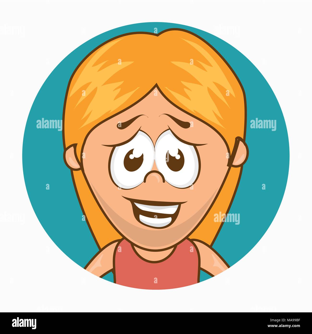 Colorful image cartoon profile Cut Out Stock Images & Pictures - Alamy