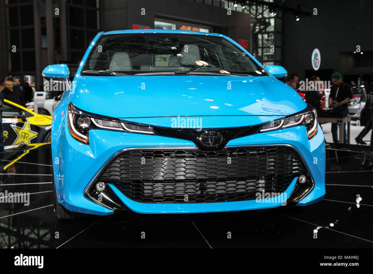 NEW YORK CITY-MARCH 28: 2018 Toyota Corolla XSE shown at the New York ...
