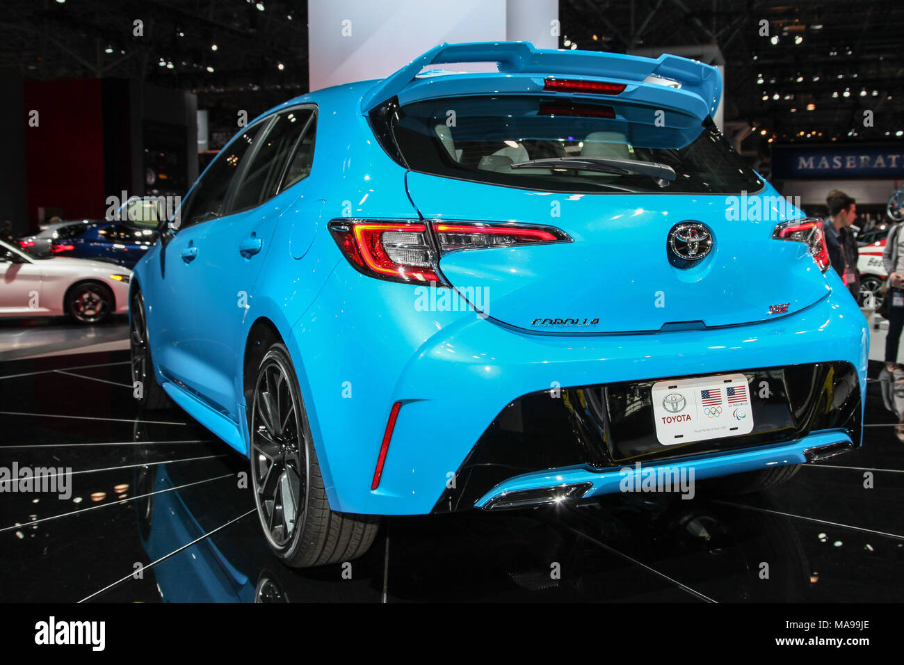 NEW YORK CITY-MARCH 28: 2018 Toyota Corolla XSE shown at the New York ...