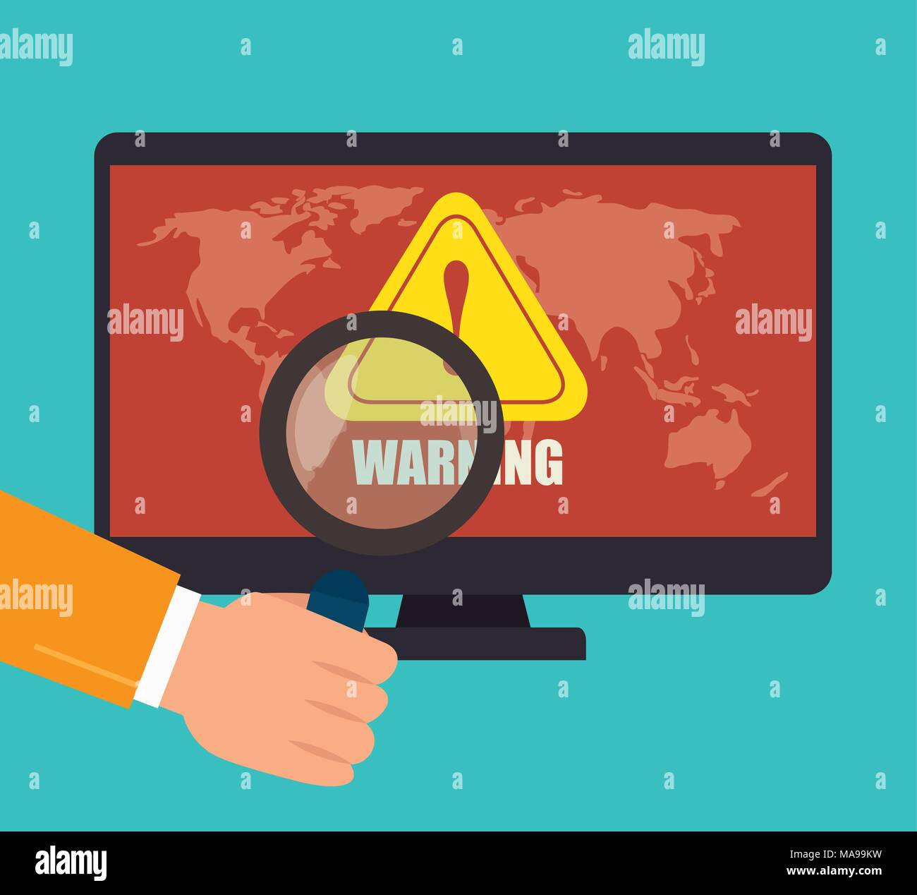 Surveillance security system graphic design, vector illustration Stock ...