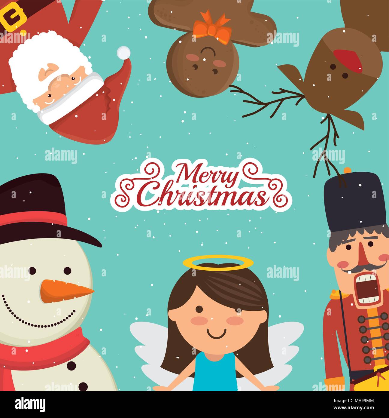 Merry christmas colorful card design, vector illustration eps 10 Stock ...