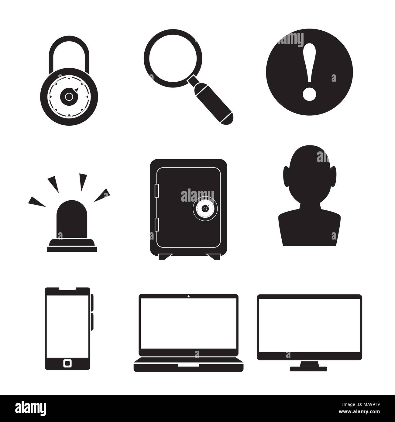 Security computer strongbox Stock Vector Images - Alamy