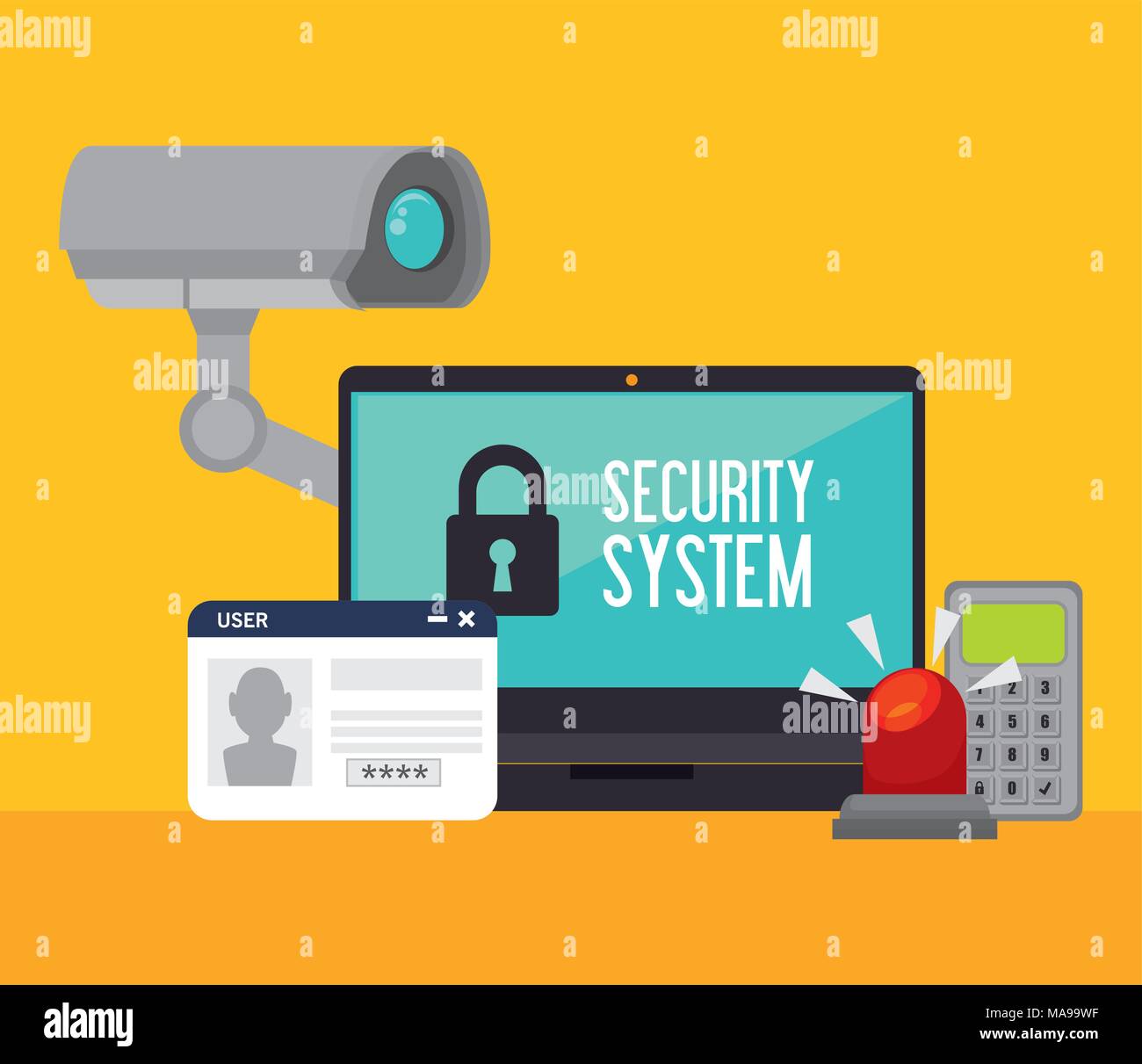 Laptop surveillance camera privacy concept Stock Vector Images - Alamy