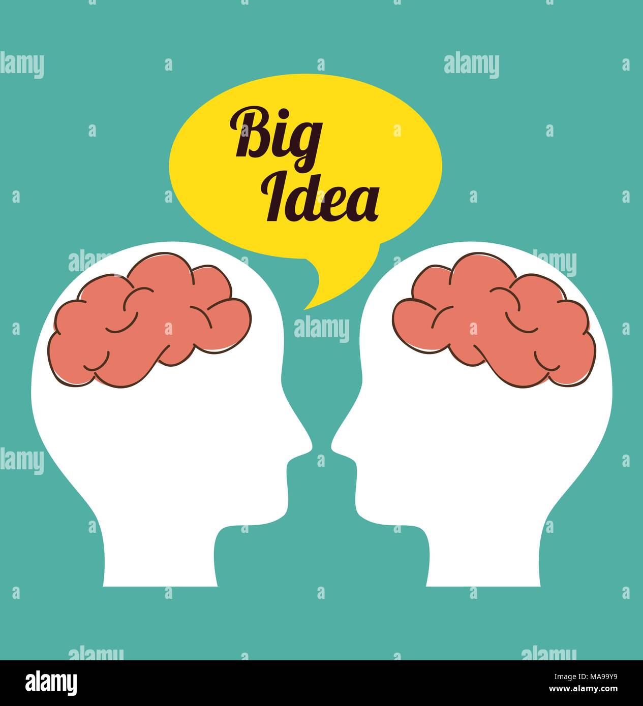 Big idea and creative thinking design, vector illustration graphic ...
