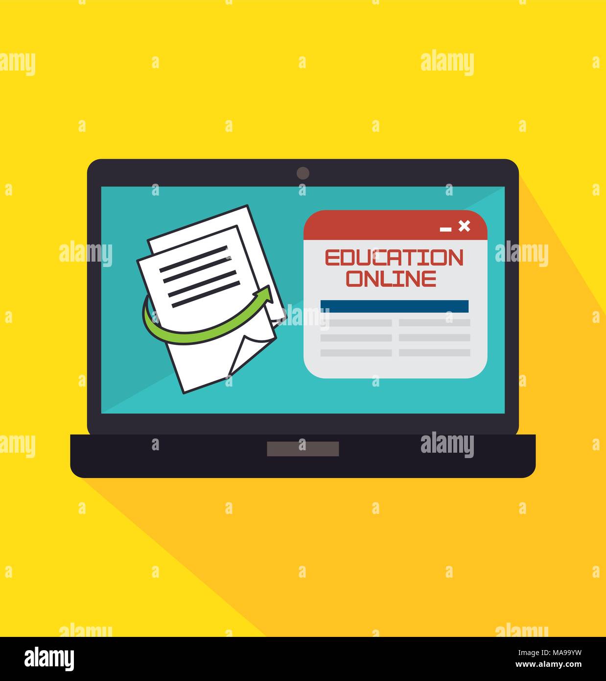 Academic education and elearning graphic design, vector illustration ...