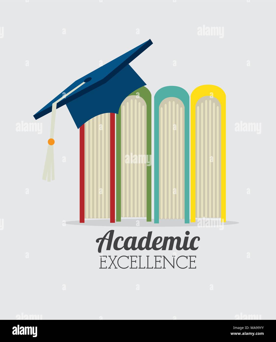 Academic education and elearning graphic design, vector illustration ...