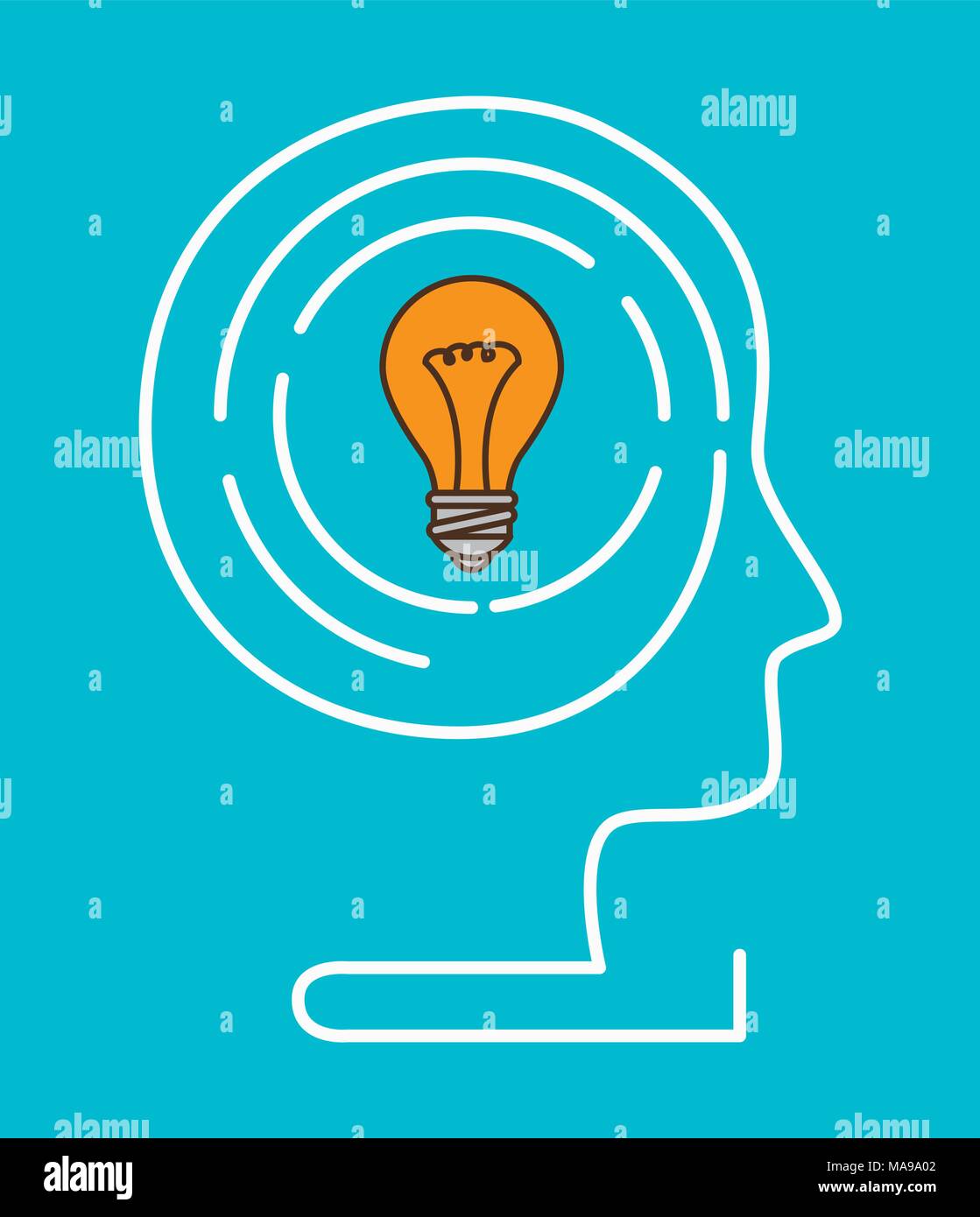 Big idea and creative thinking design, vector illustration graphic ...