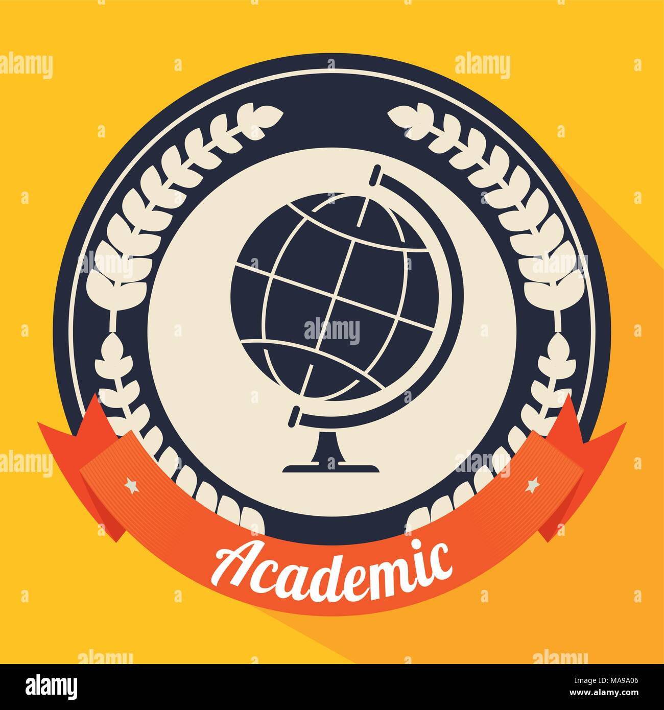 Academic education and elearning graphic design, vector illustration ...