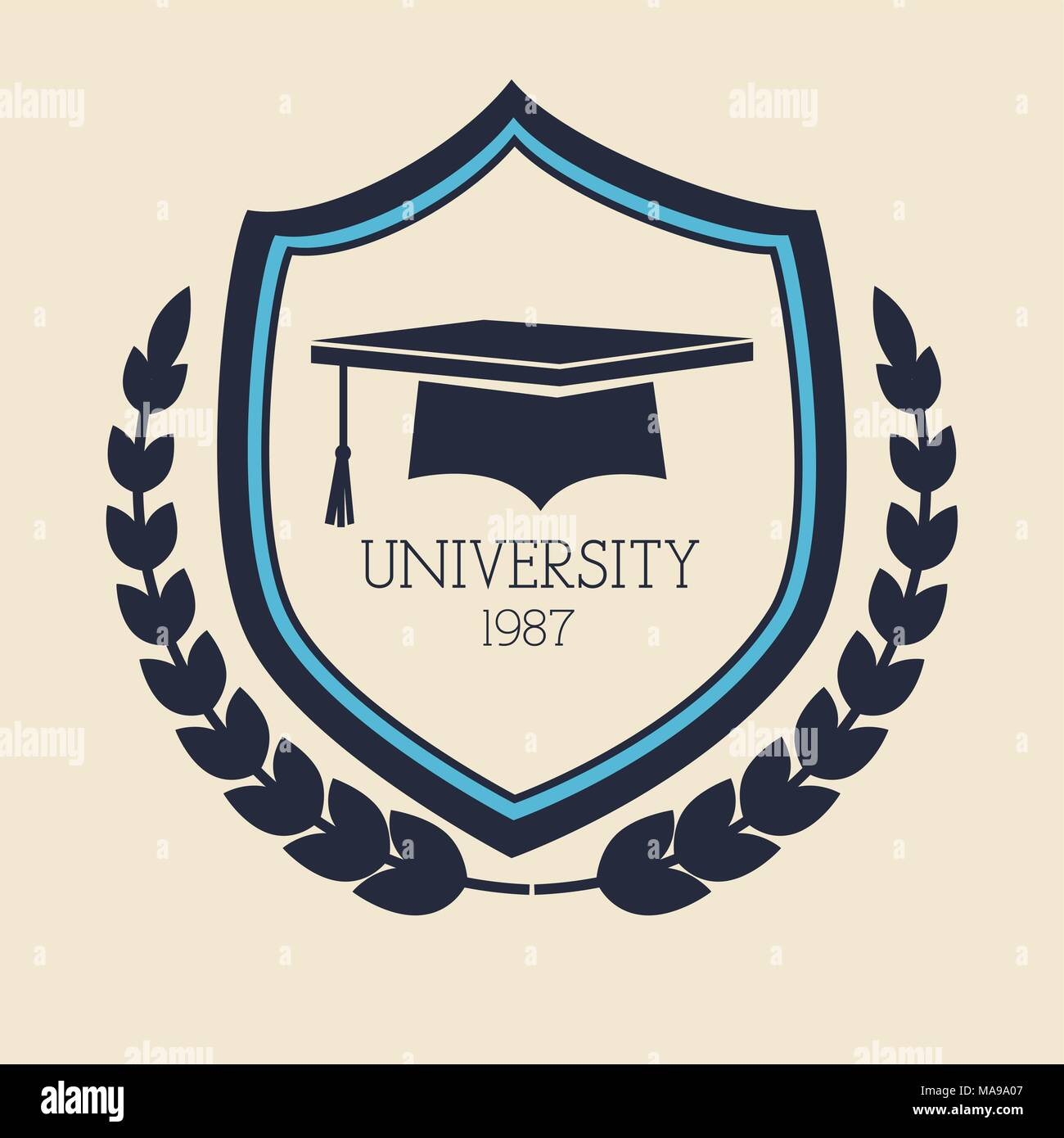 Academic education and elearning graphic design, vector illustration ...