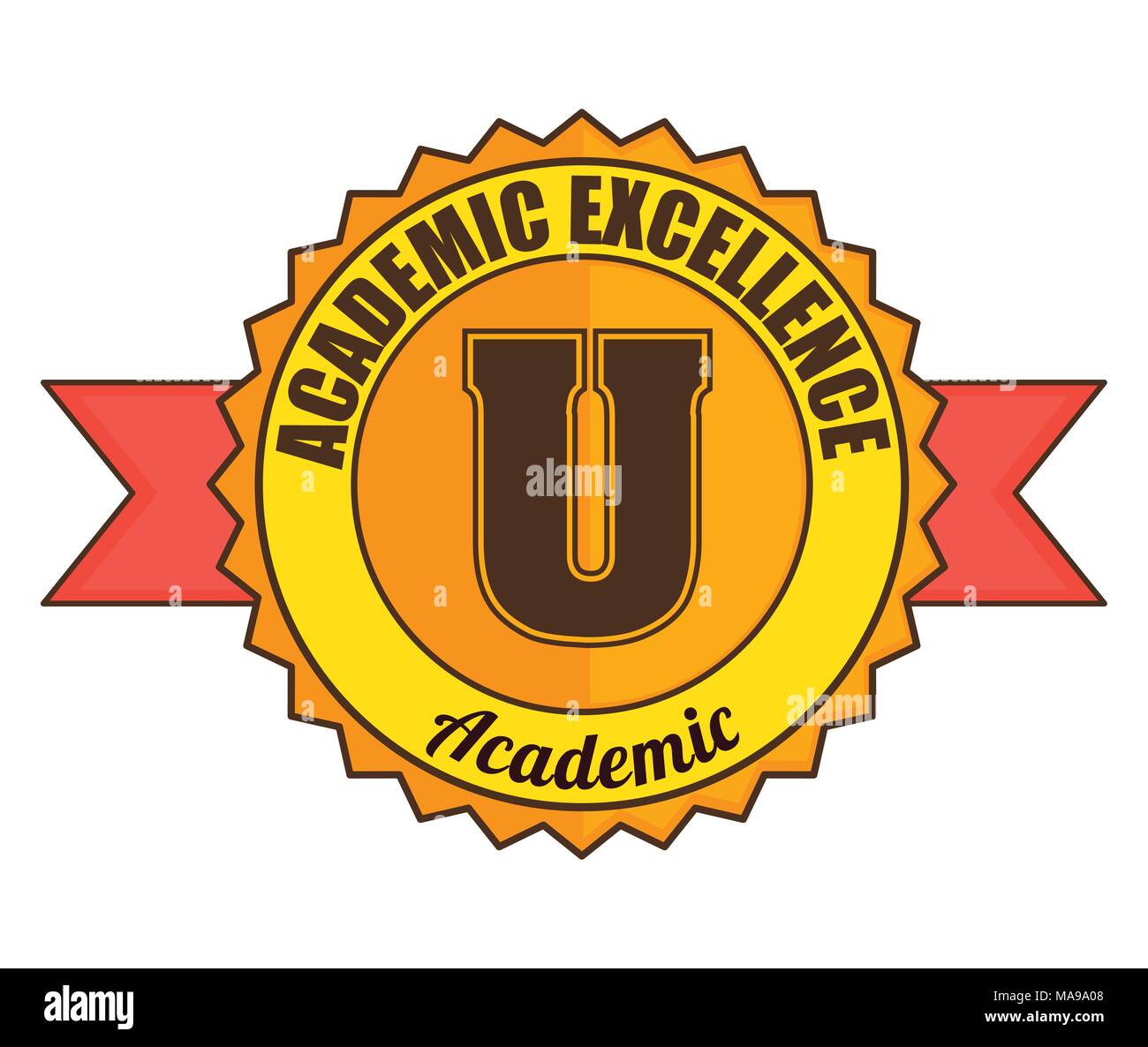 Academic education and elearning graphic design, vector illustration ...