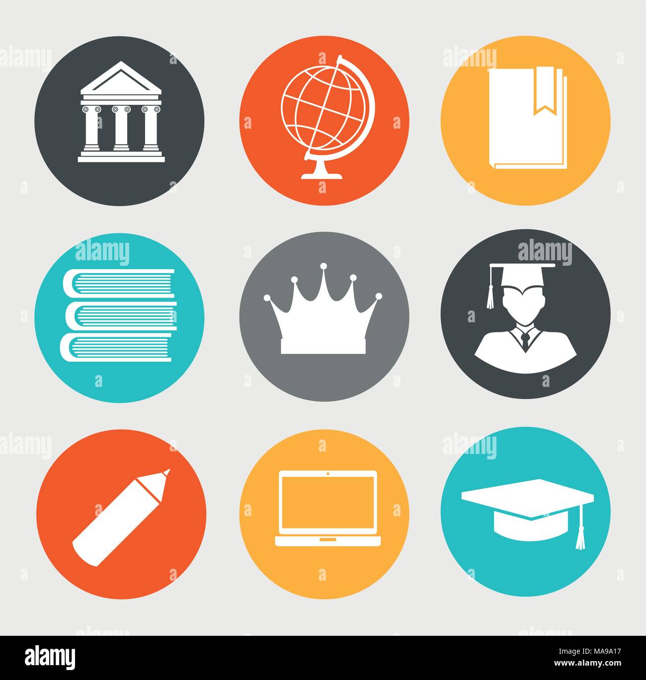 Academic education and elearning graphic design, vector illustration ...
