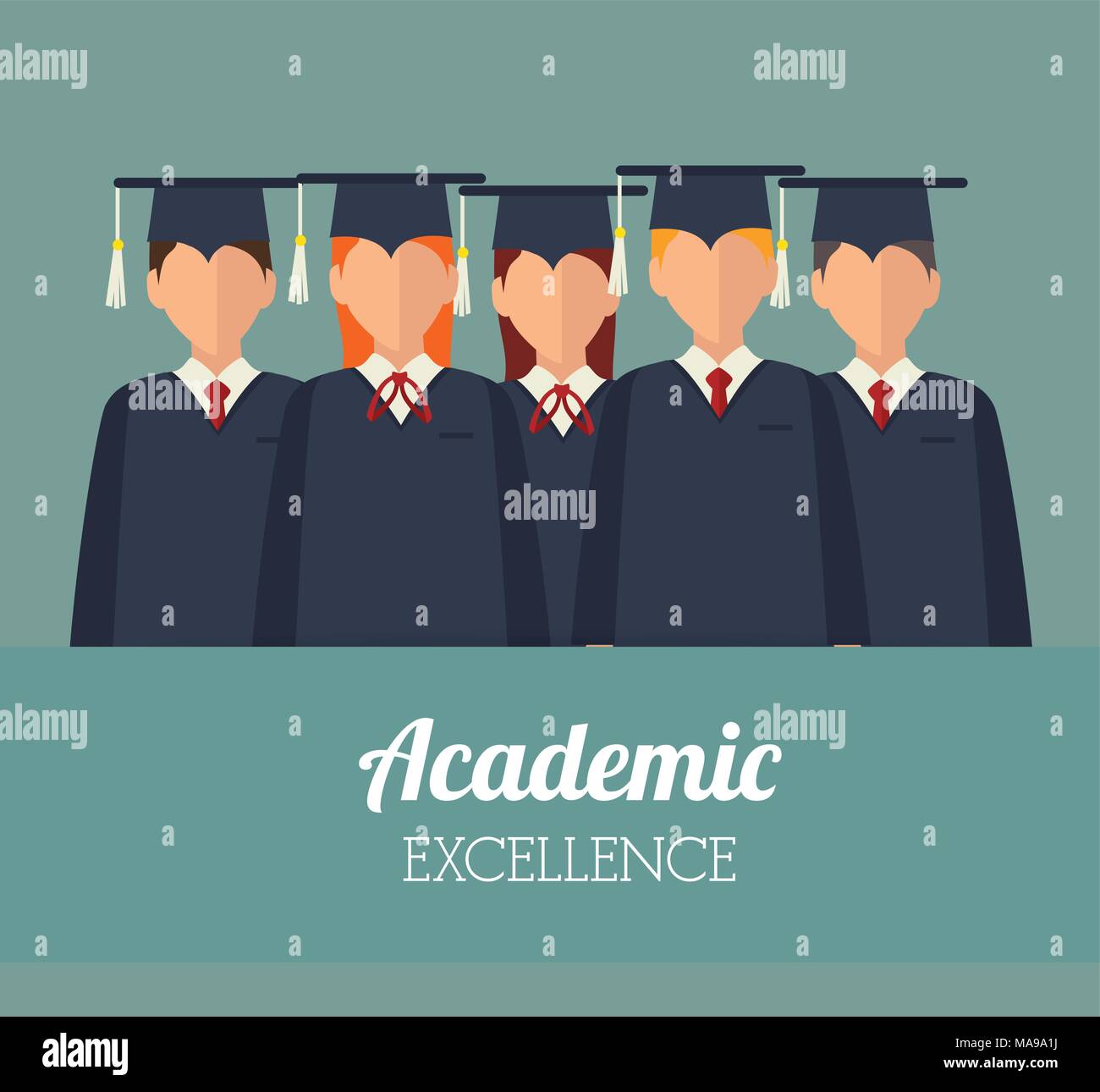 Academic education and elearning graphic design, vector illustration ...