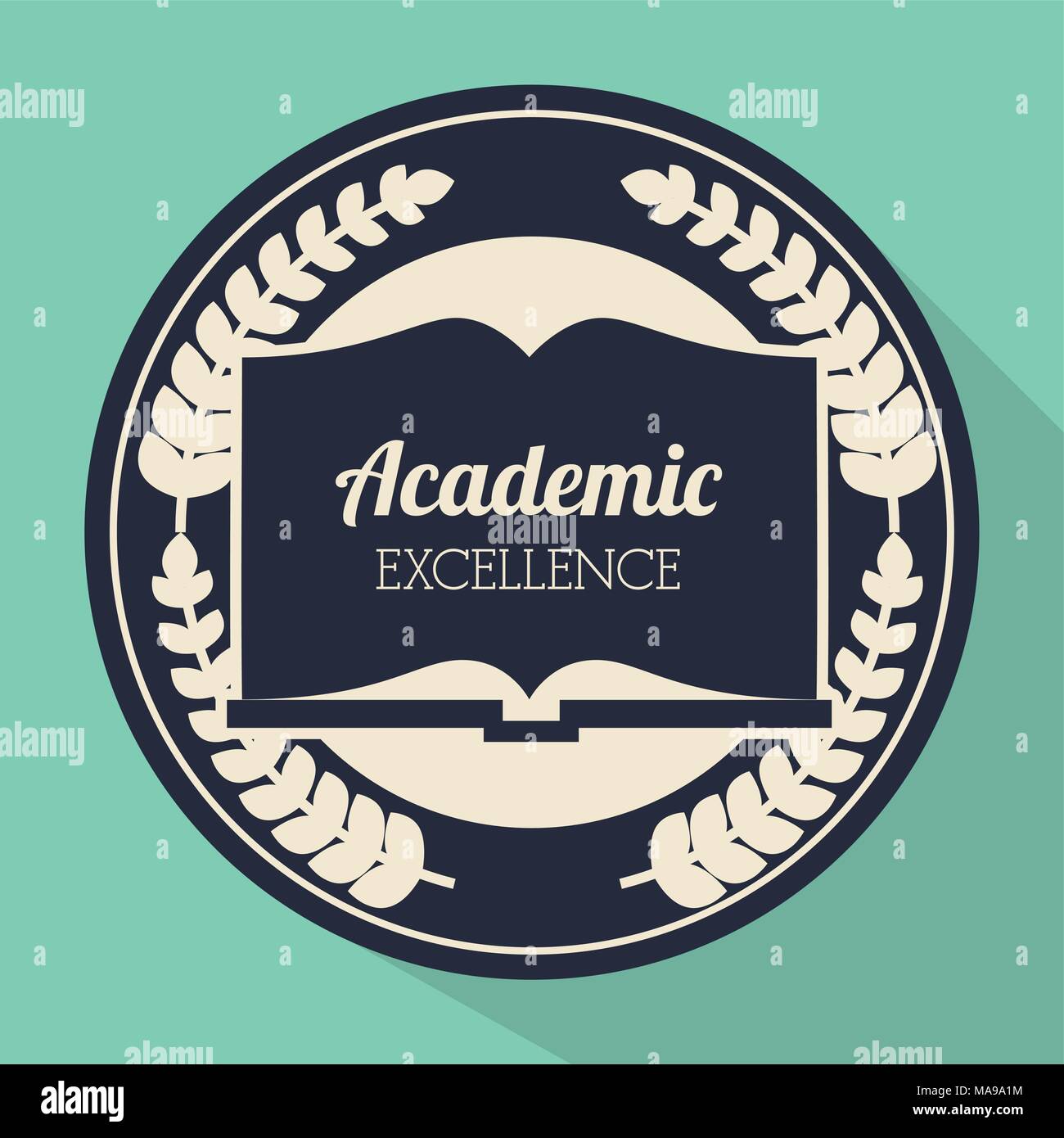 Academic education and elearning graphic design, vector illustration ...