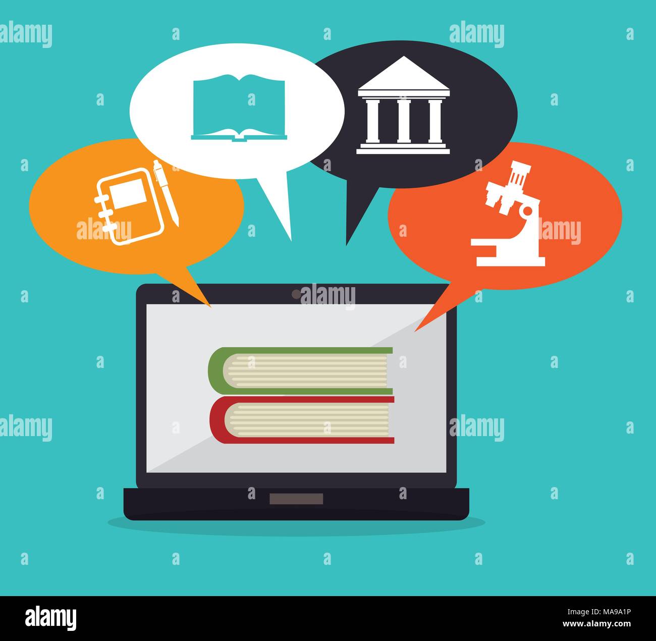 Academic education and elearning graphic design, vector illustration ...
