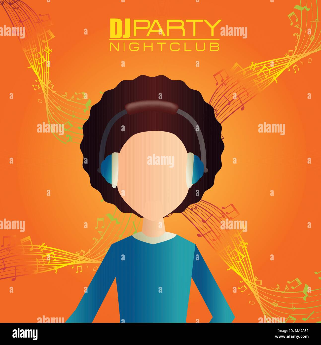 Music party festival graphic design, vector illustration Stock Vector ...