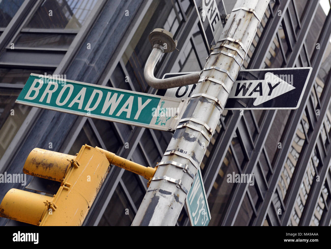 Broadway street sign, Manhattan New York Stock Photo - Alamy