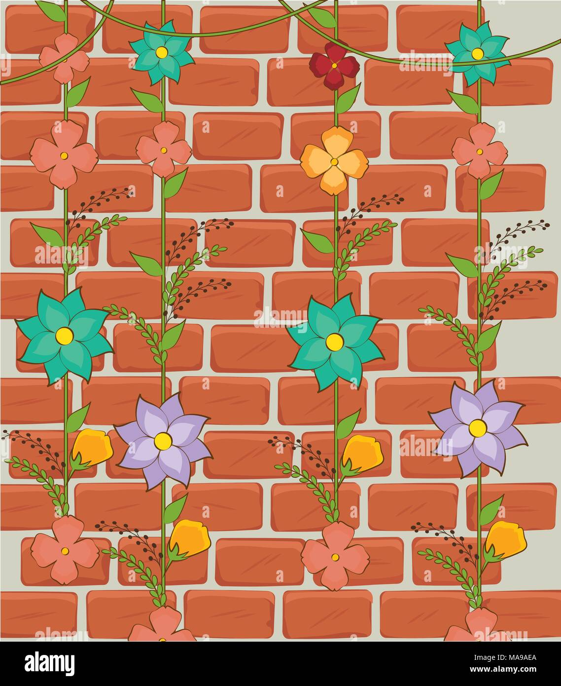 Brick wall graphic design, vector illustration theme Stock Vector Image ...