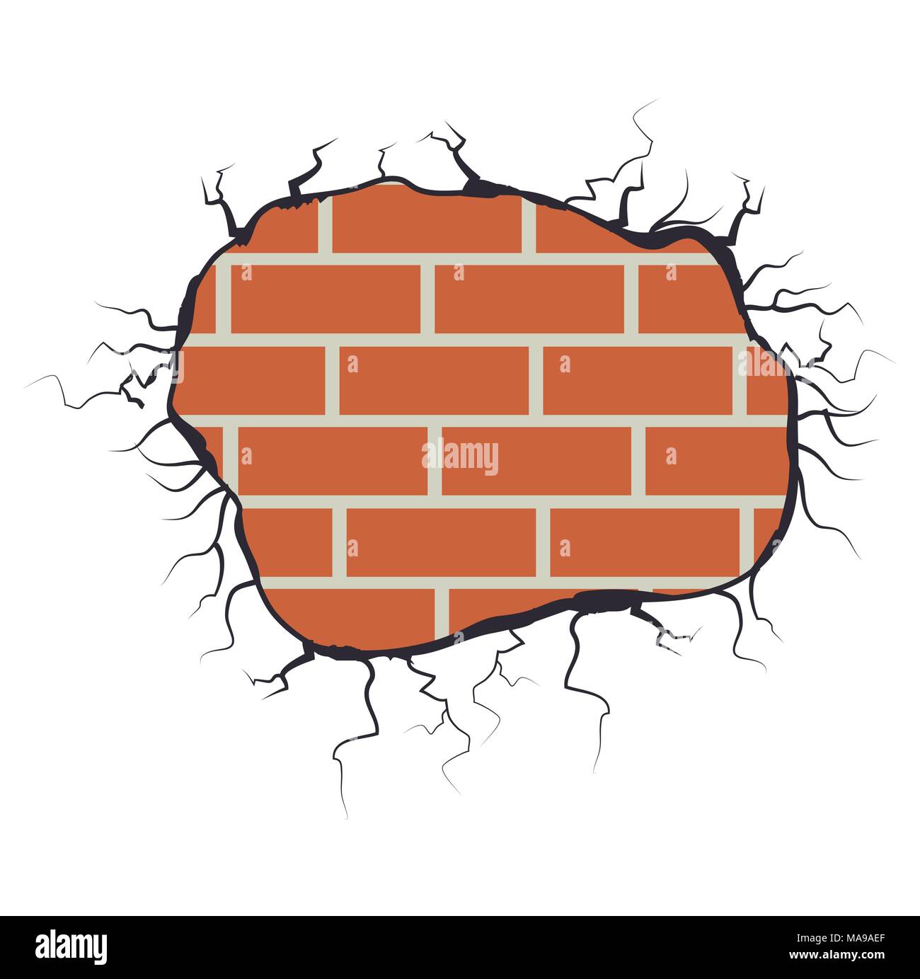 Brick wall graphic design, vector illustration theme Stock Vector Image ...