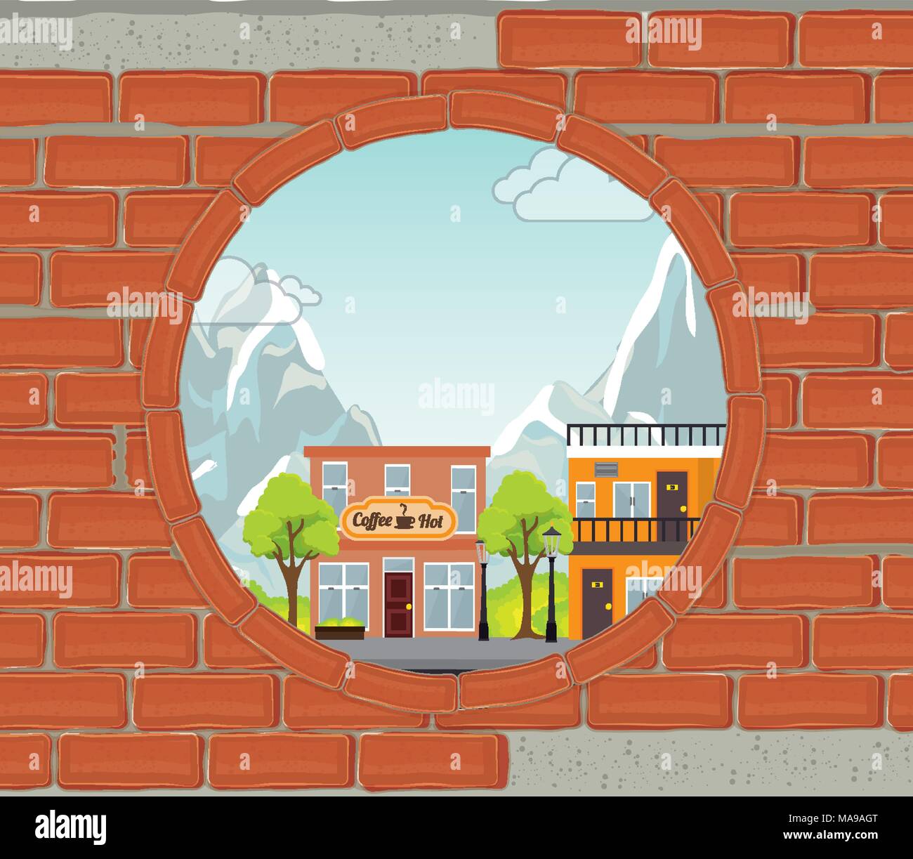 Brick wall graphic design, vector illustration theme Stock Vector Image ...