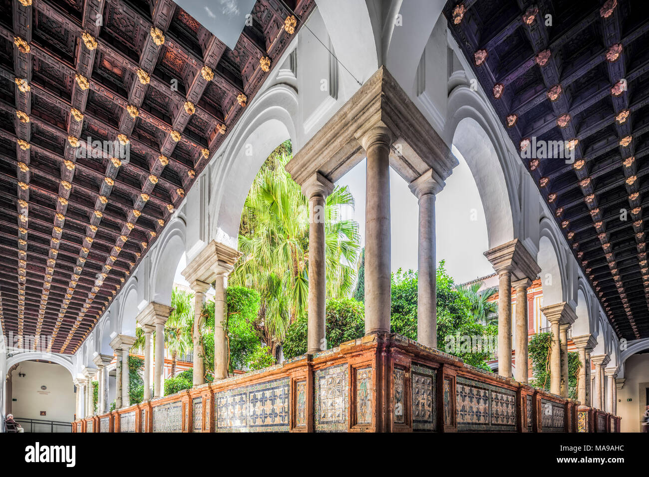 Church interior with cloisters Stock Photo - Alamy