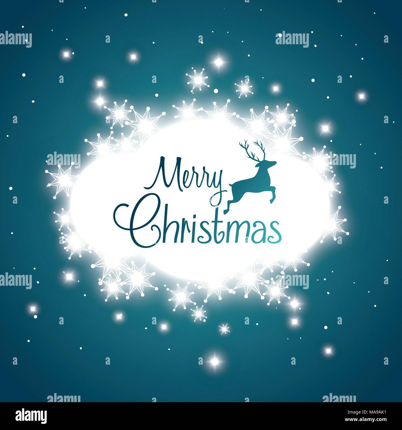 Merry christmas colorful card design, vector illustration graphic Stock ...