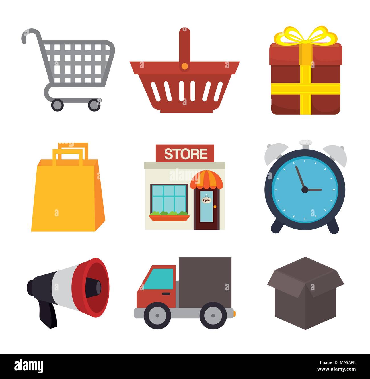 Shopping offers and sales graphic design, vector illustration Stock ...