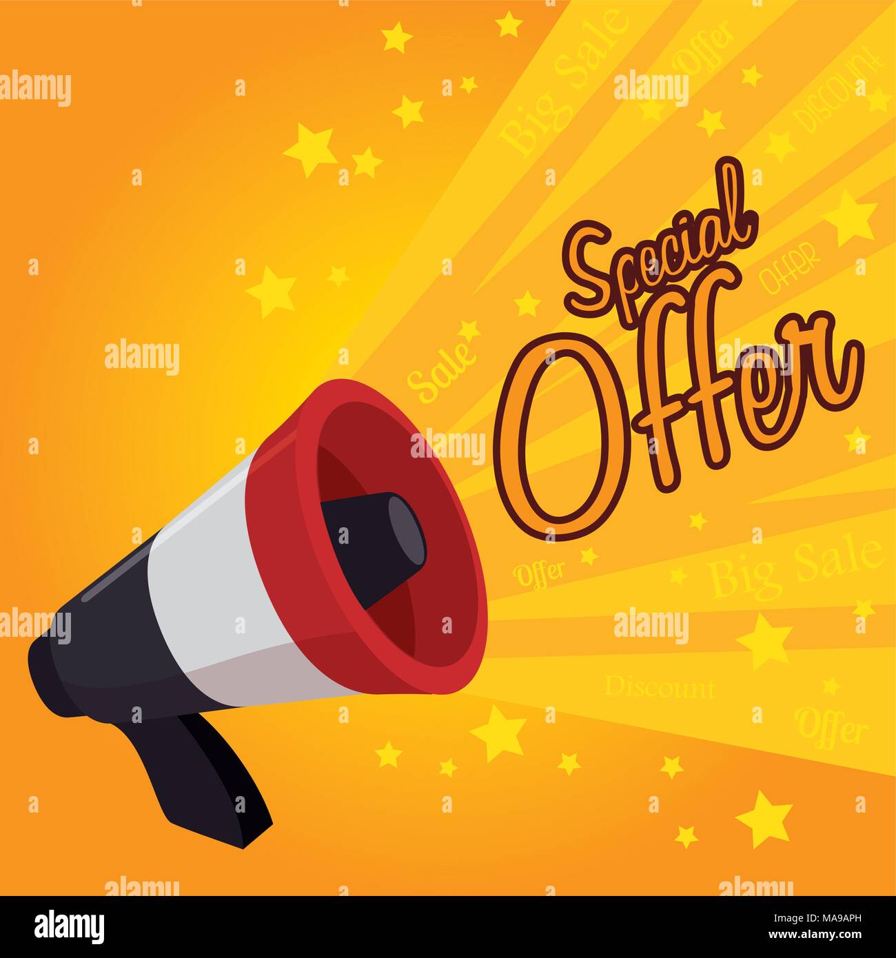 Shopping offers and sales graphic design, vector illustration Stock ...