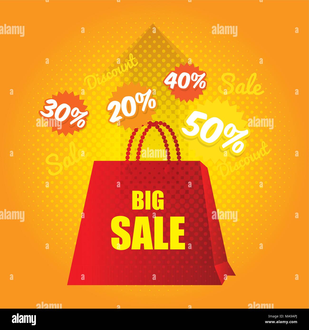 Shopping offers and sales graphic design, vector illustration Stock ...