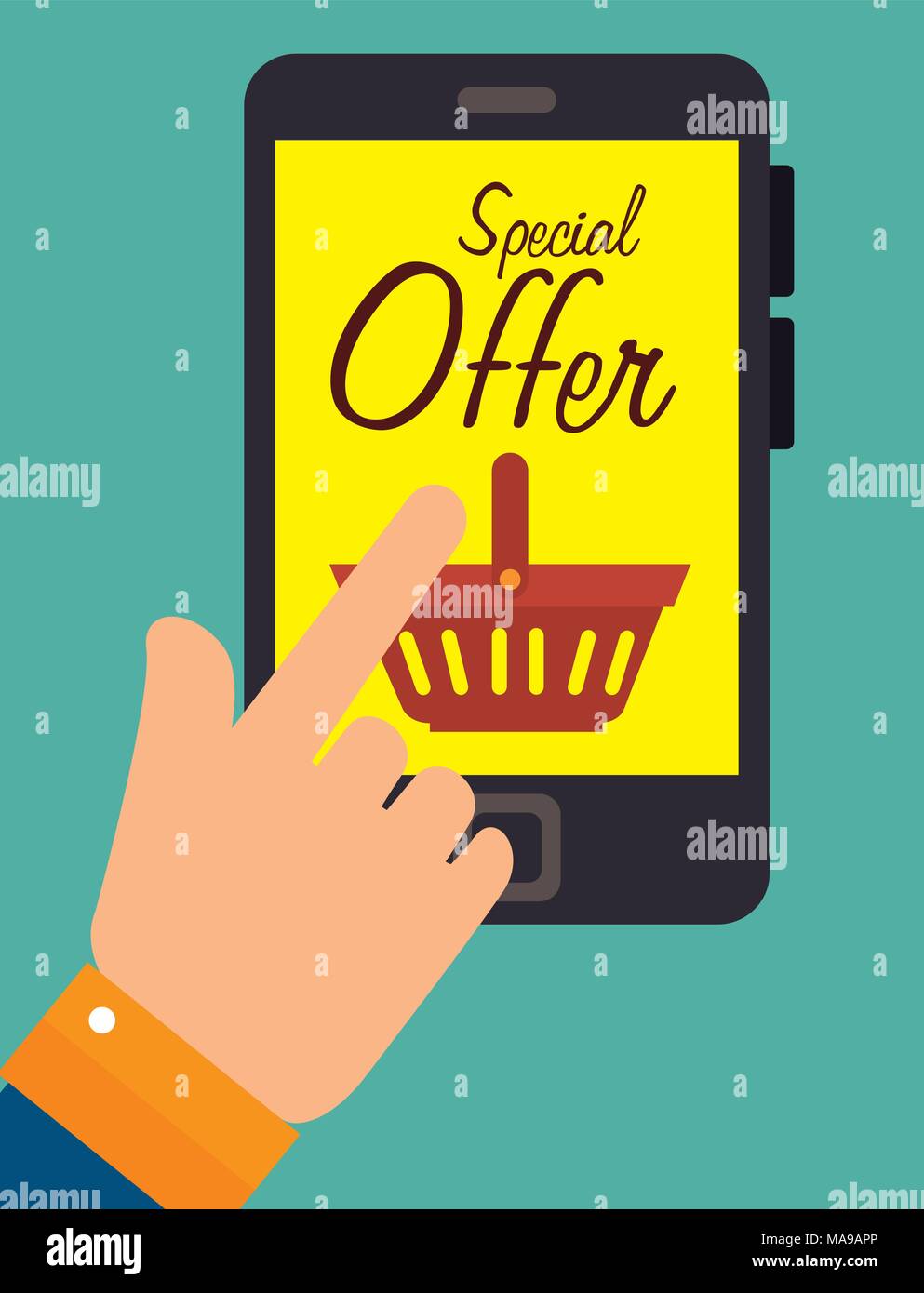 Shopping offers and sales graphic design, vector illustration Stock ...