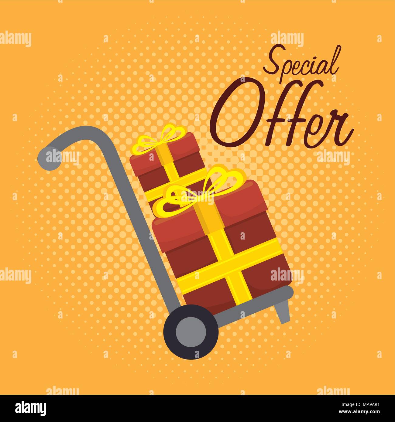 Shopping offers and sales graphic design, vector illustration Stock ...