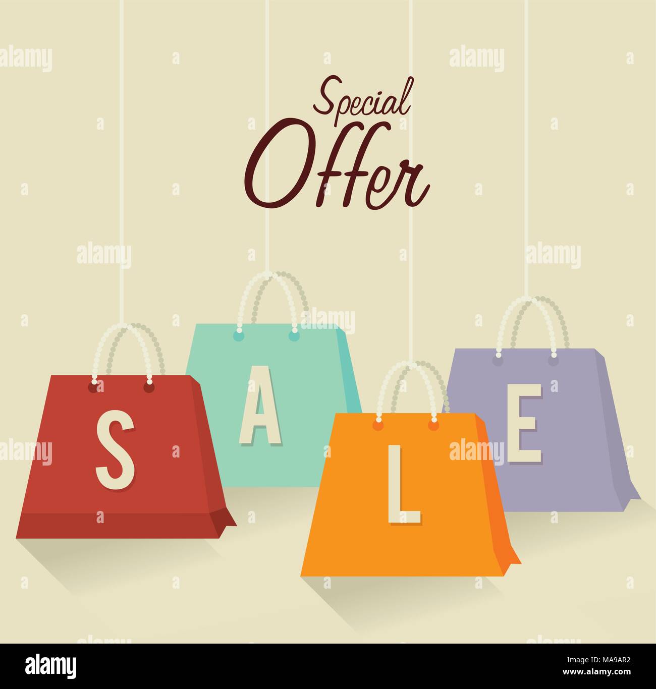 Shopping offers and sales graphic design, vector illustration Stock ...