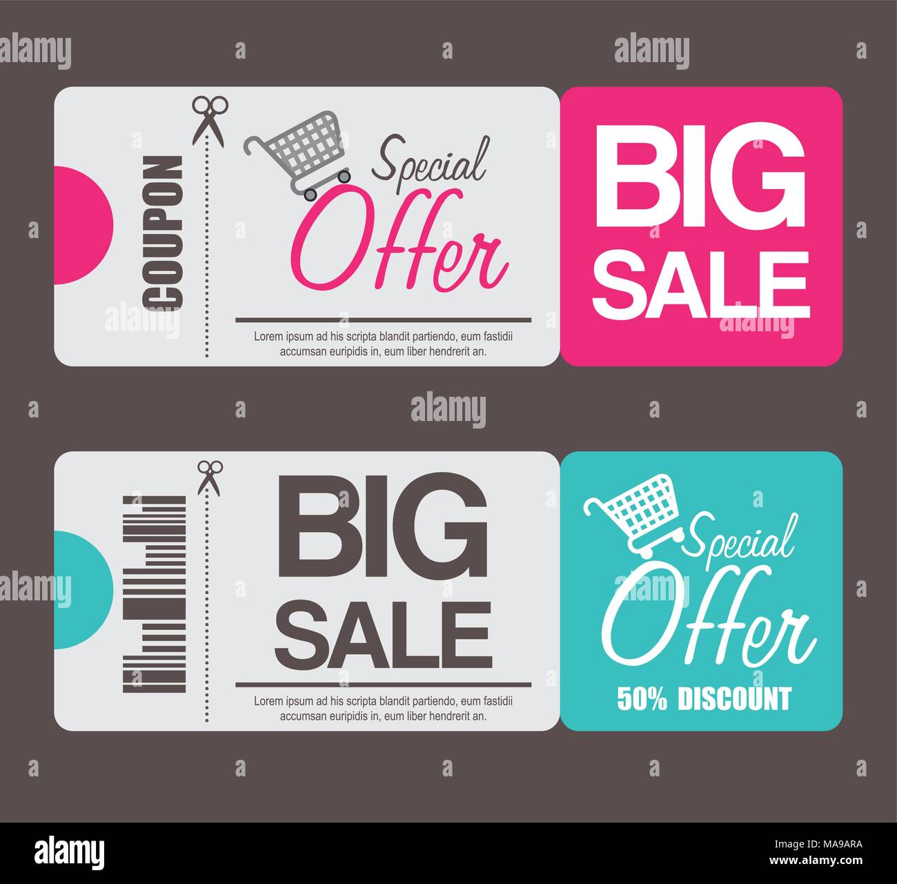 Shopping offers and sales graphic design, vector illustration Stock ...