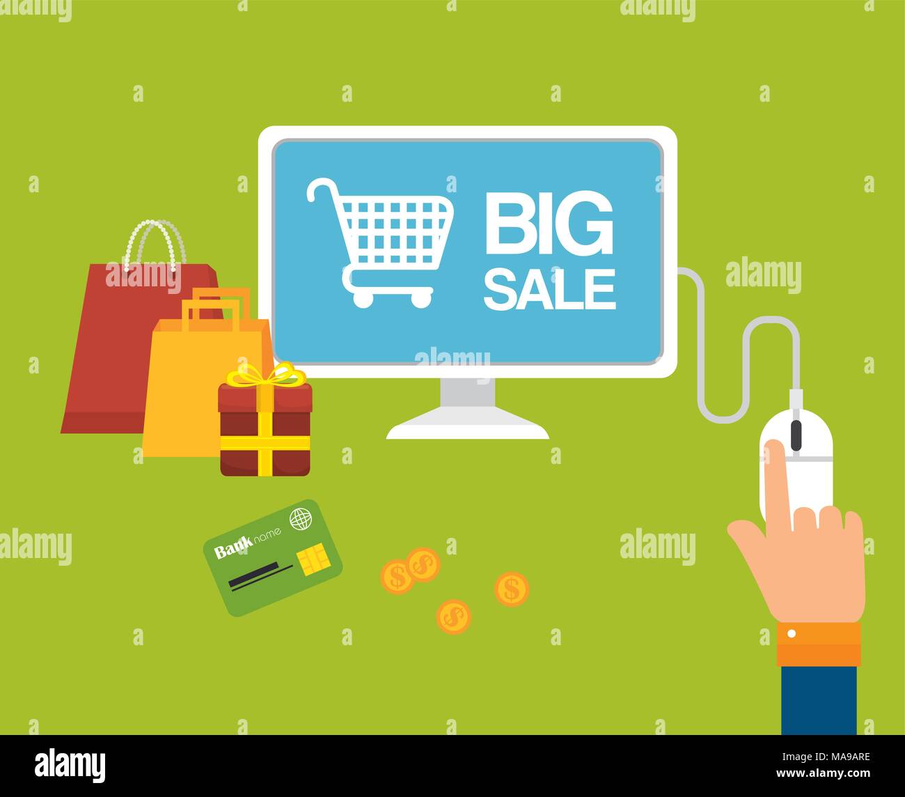 Shopping offers and sales graphic design, vector illustration Stock ...