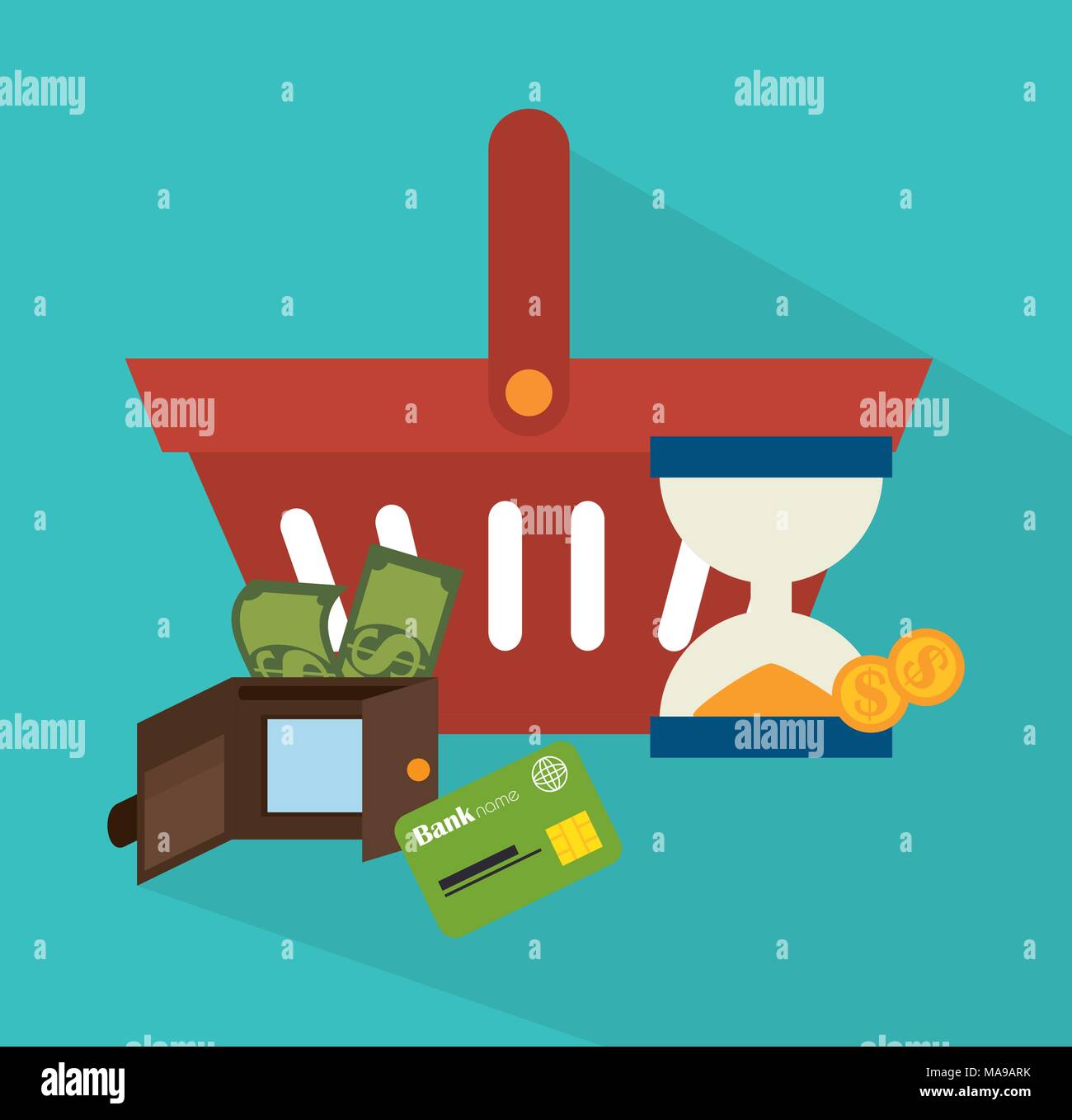 Shopping offers and sales graphic design, vector illustration Stock ...