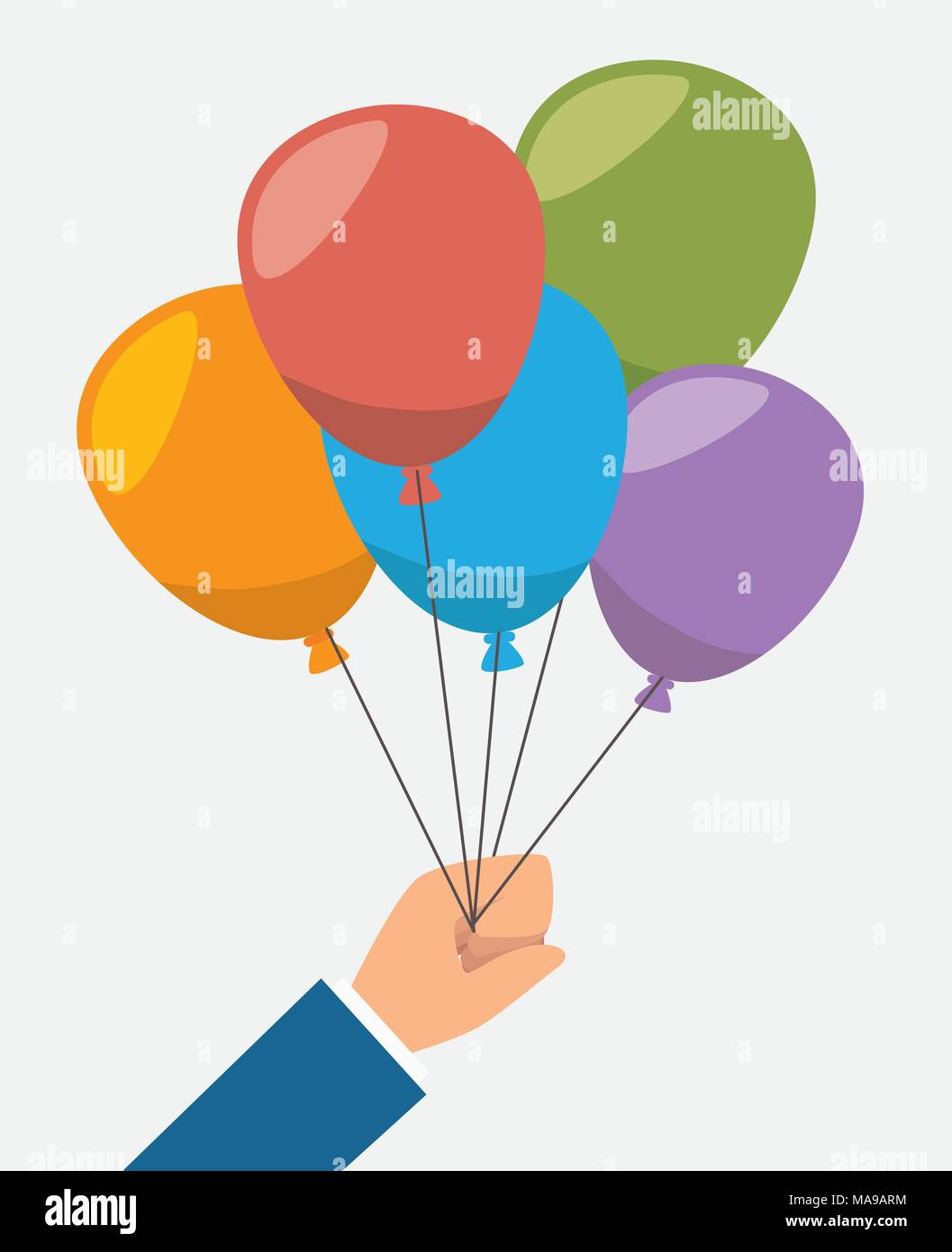 Air balloons flying graphic design, vector illustration Stock Vector ...