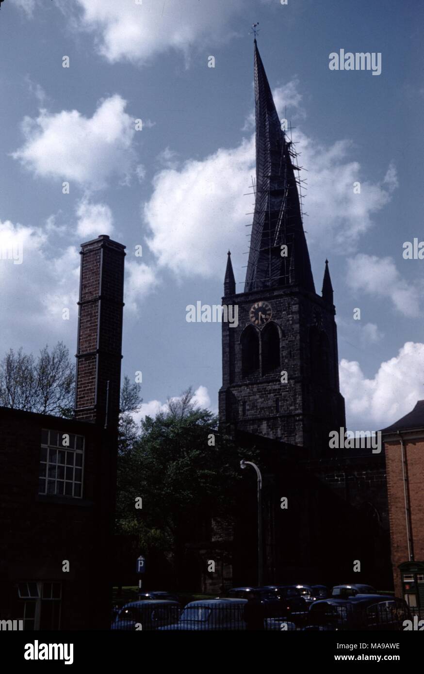 Twisted spire of the Church of Saint Mary and All Saints, Chesterfield ...