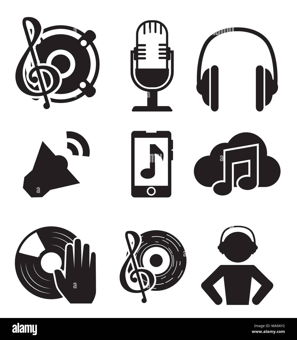 Music dj party theme design, vector illustration eps 10 Stock Vector ...