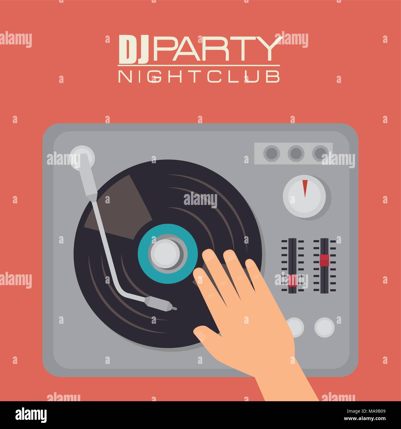 Music dj party theme design, vector illustration eps 10 Stock Vector ...